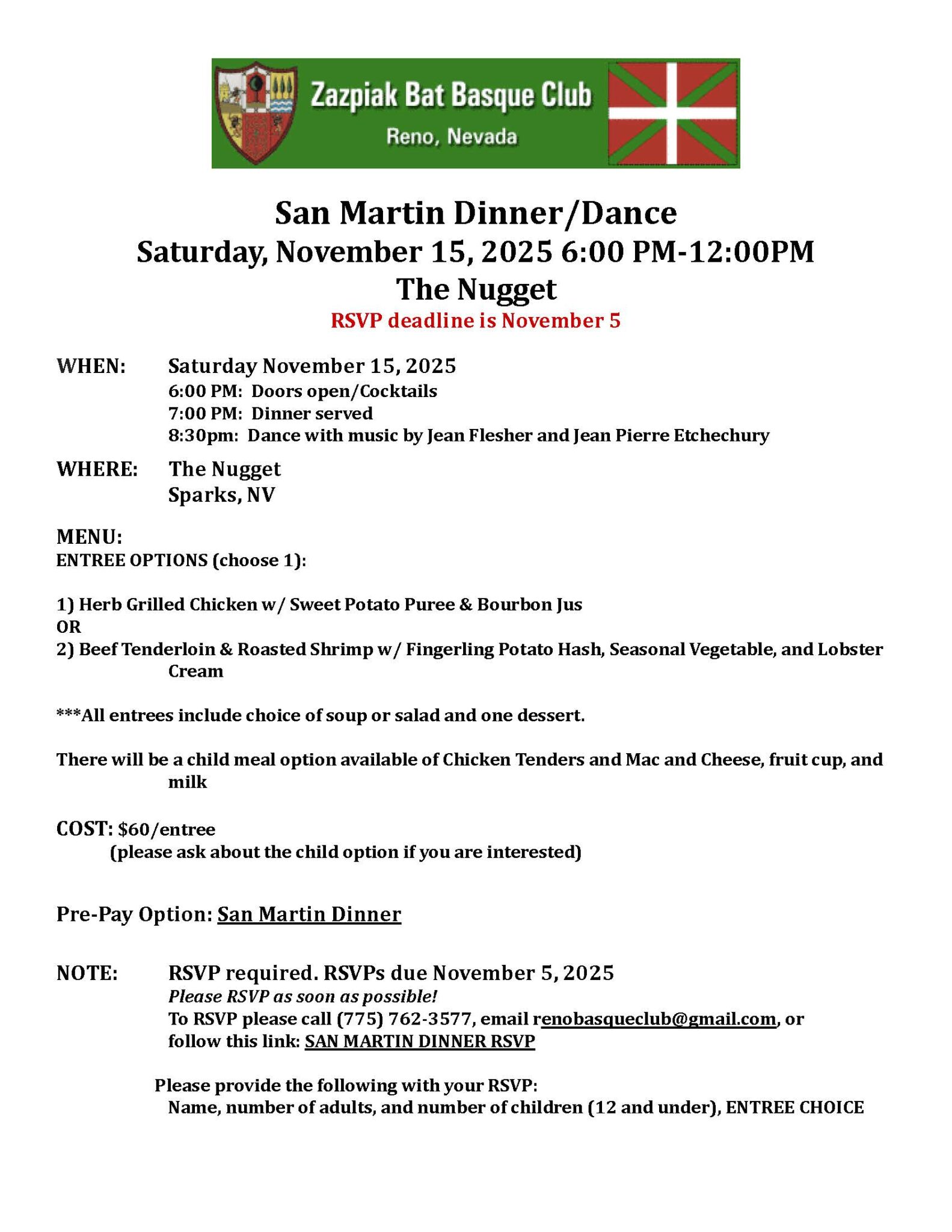 Zazpiak Bat | Reno Basque Club